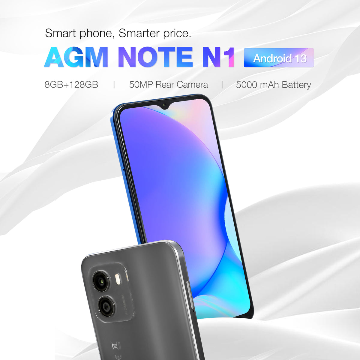 AGM NOTE N1 | 50MP AI Dual Camera | 90Hz Display | Android 13 | Massiv