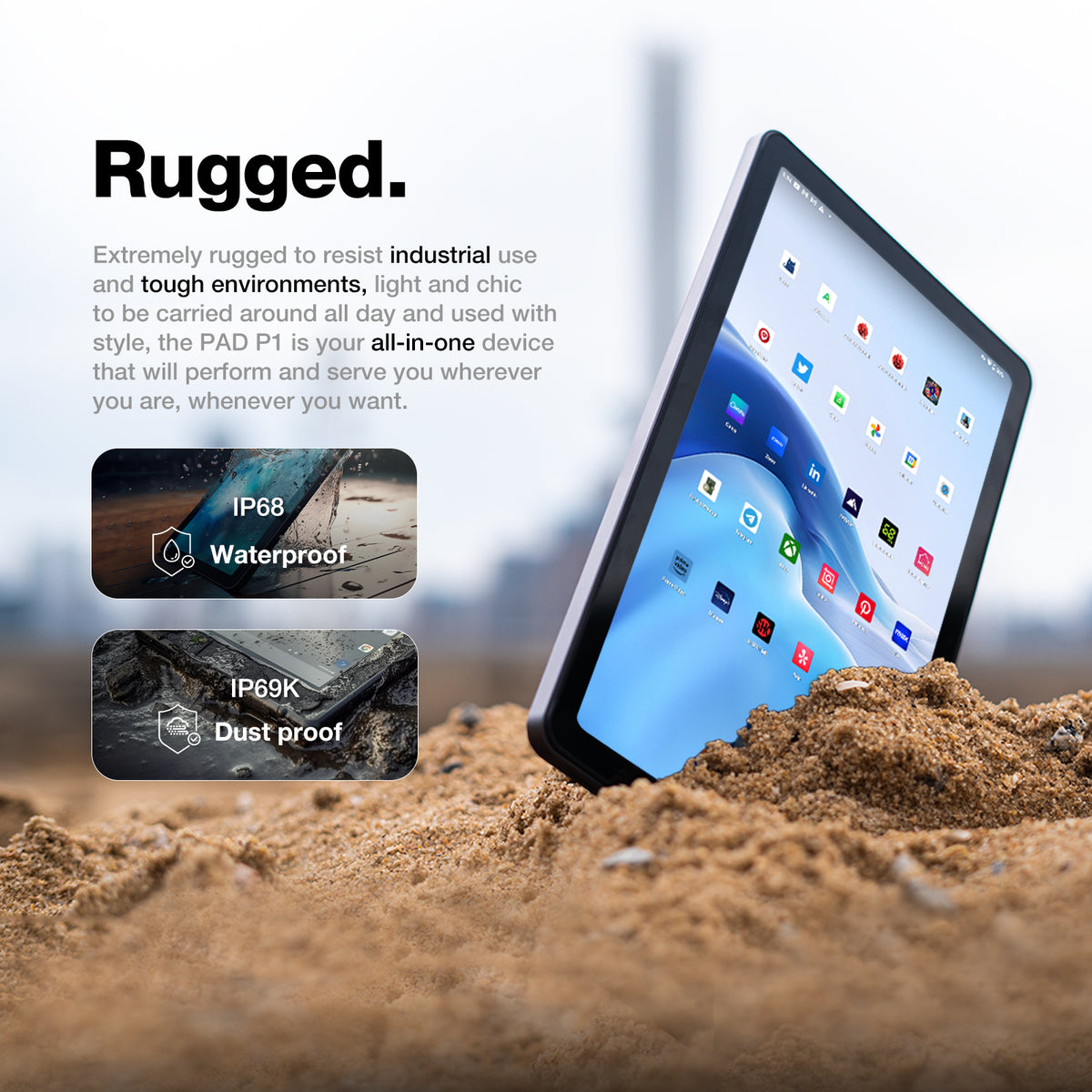 AGM PAD P1 | 4G LTE Waterproof Tablet | Powerful Chipset | Lightweight