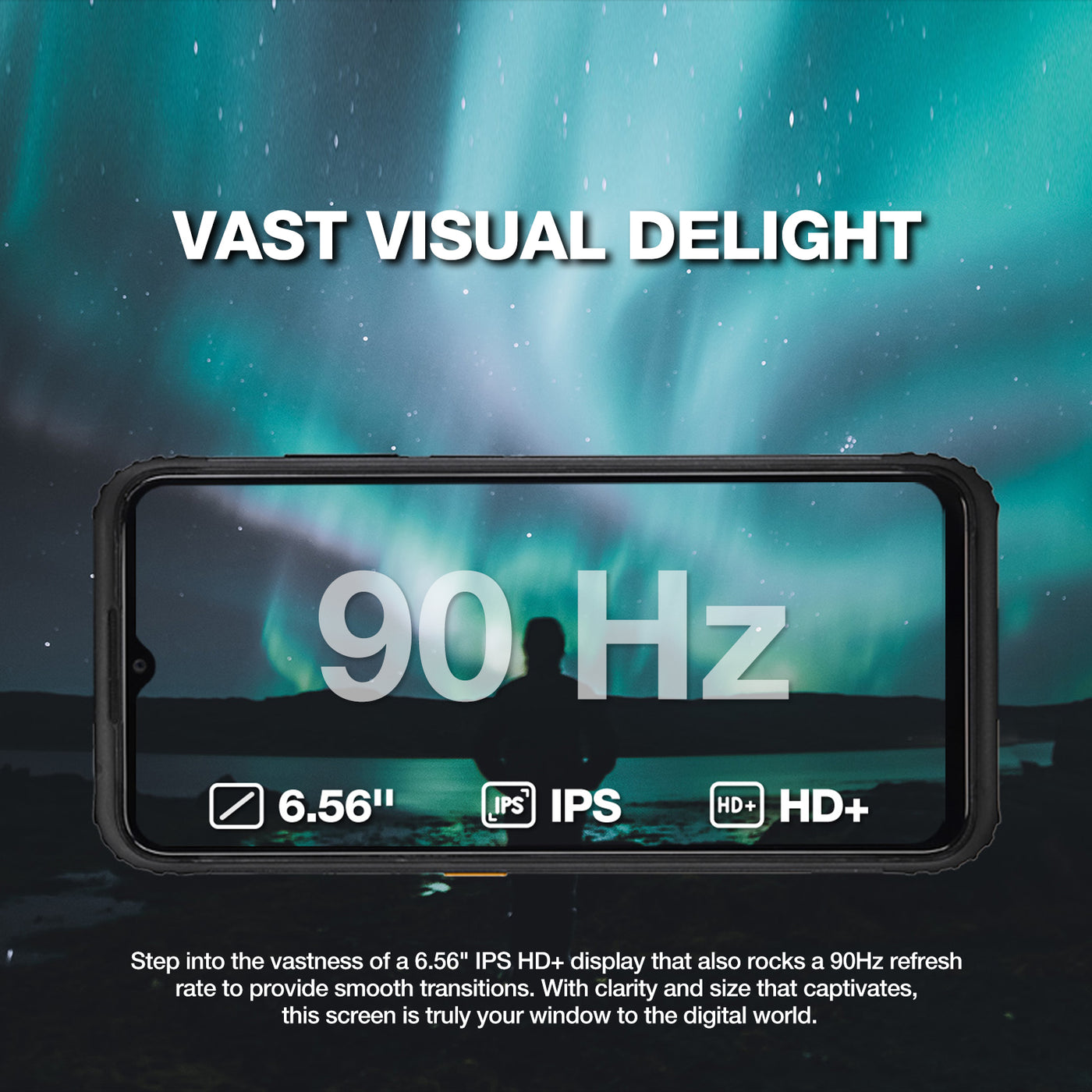 AGM H6 | Ultra-Thin | Rugged | 6.56-inch 90Hz Display | 8GB RAM + 8GB