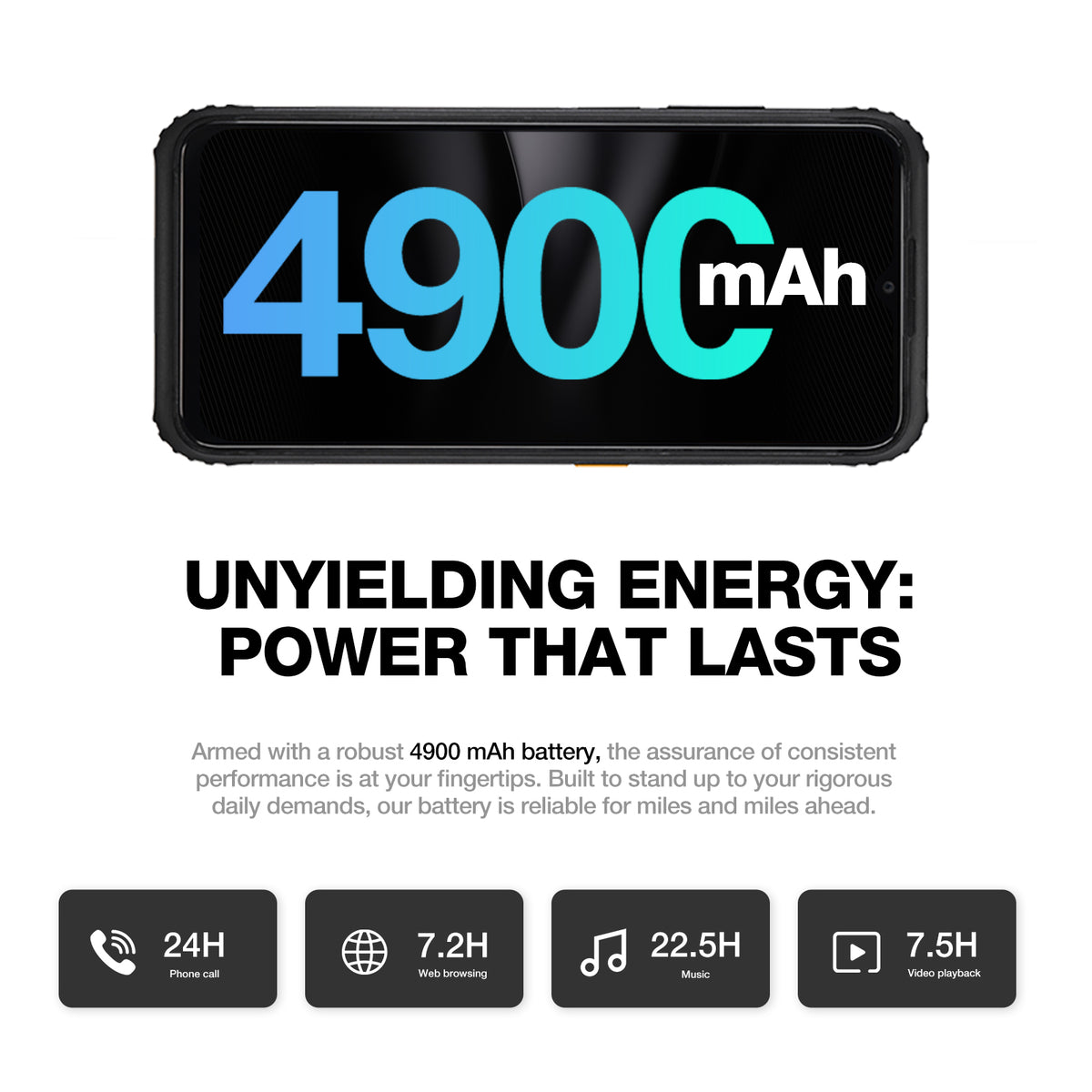 AGM H6 | Ultra-Thin | Rugged | 6.56-inch 90Hz Display | 8GB RAM + 8GB