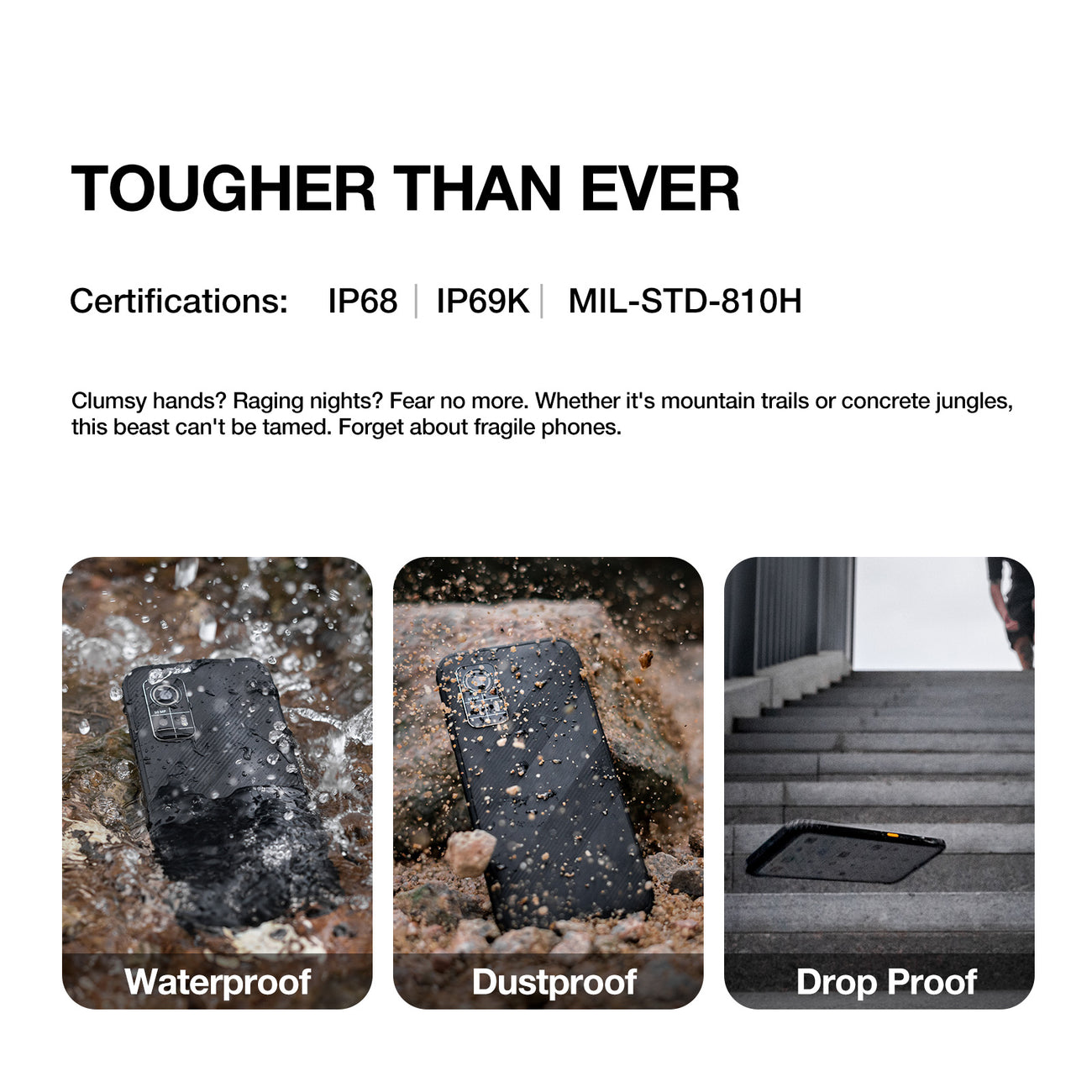 AGM H6 | Ultra-Thin | Rugged | 6.56-inch 90Hz Display | 8GB RAM + 8GB