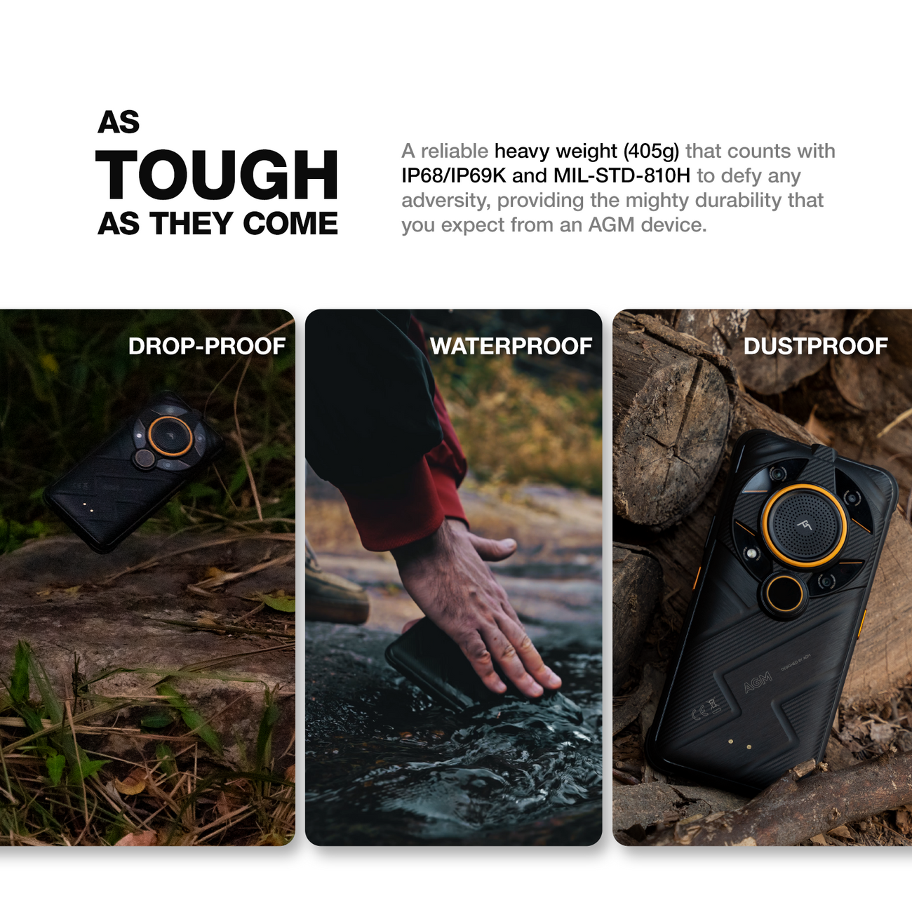AGM G2 Pro | 5G Unlocked Rugged Smartphone | Top Thermal Camera | Powe
