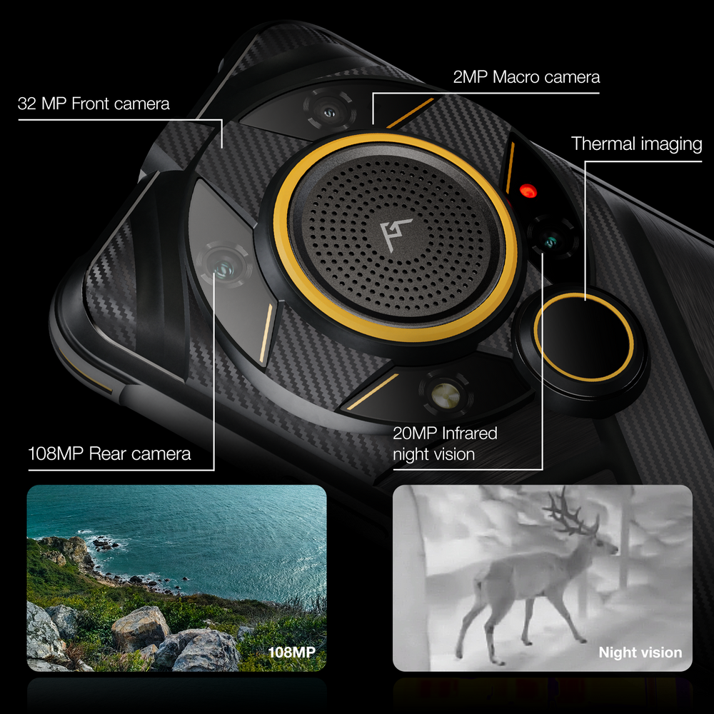 AGM G2 Pro | 5G Unlocked Rugged Smartphone | Top Thermal Camera | Powe